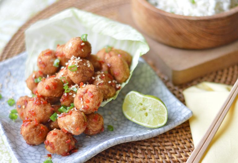 Fried Shrimp Balls with Sweet Thai Chili | DJ Foodie