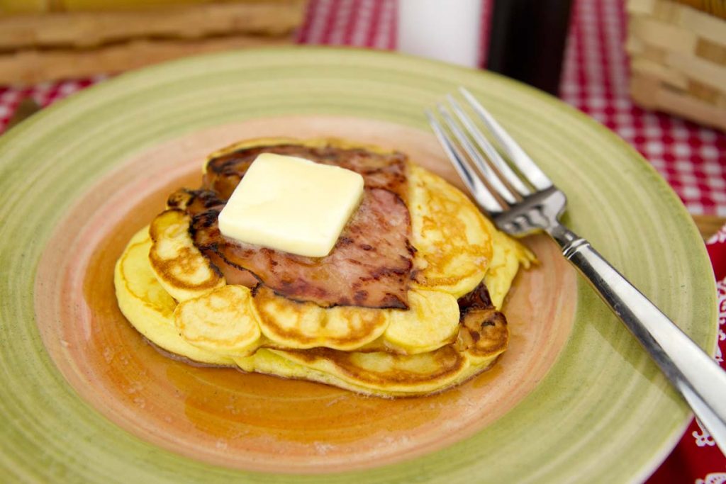 Ham Steak Pancakes | DJ Foodie